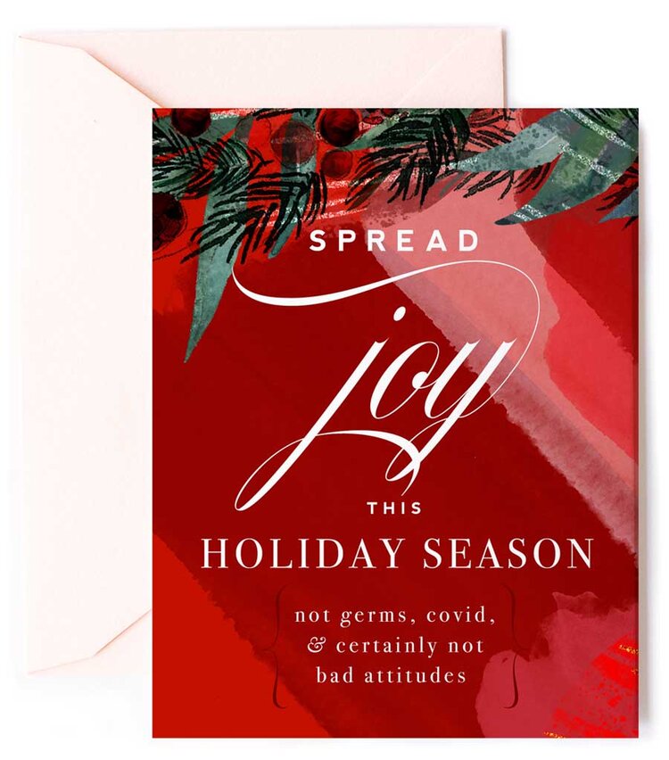 "Spread Joy, not Germs This Holiday - Christmas Holiday Card " – Kitty ...