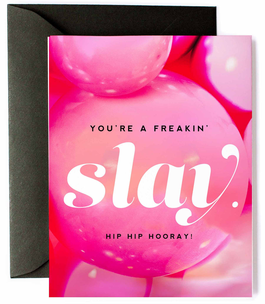 You're a Slay Bday, Funny Happy Birthday Greeting Card for Women ...