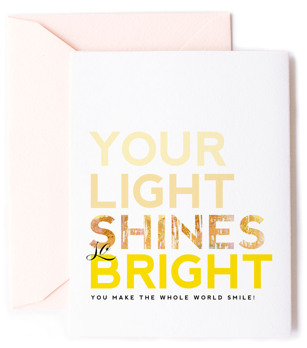 Your Light Shines Bright, Encouragement & Friendship Card – Kitty Meow HQ